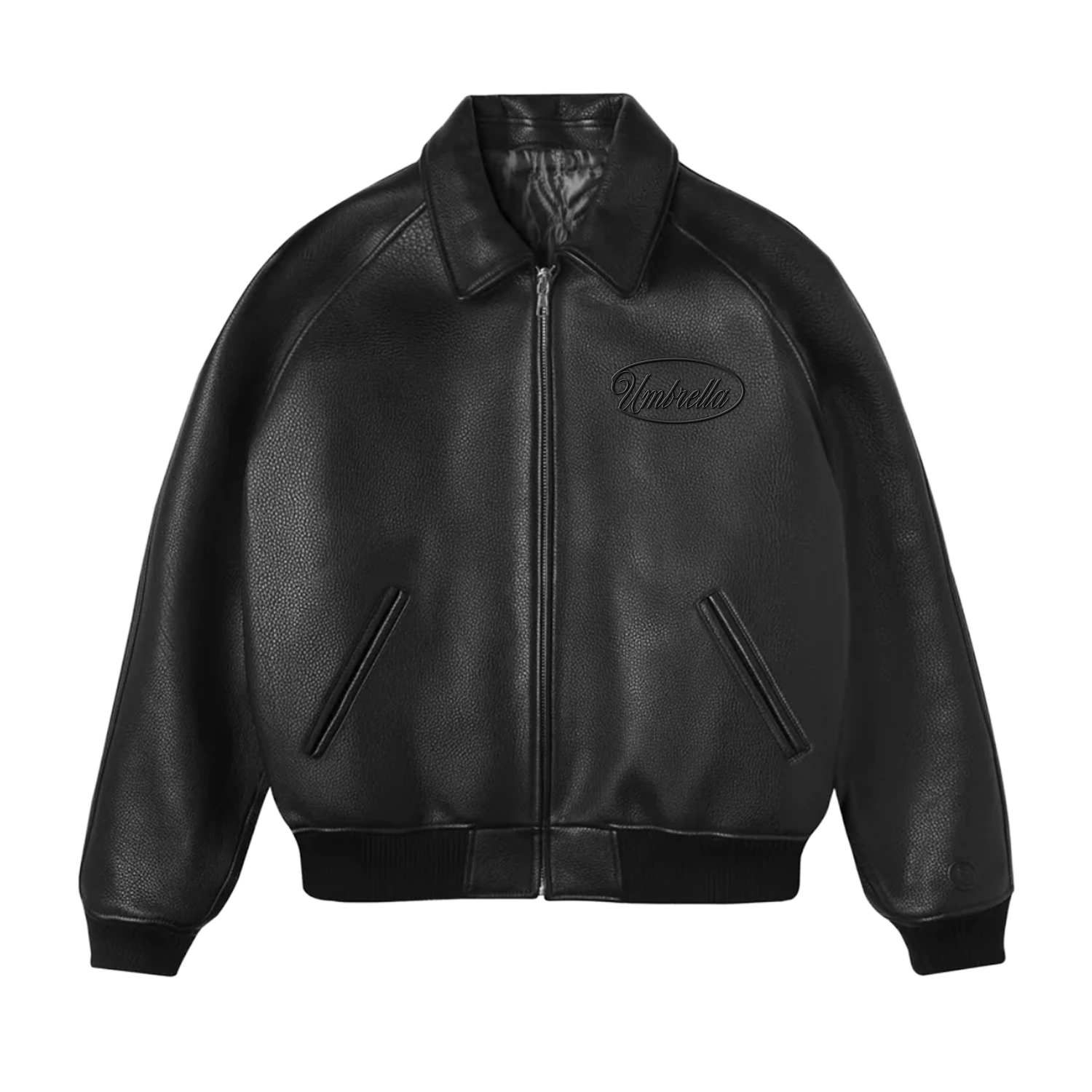 Forever Umbrella Noir Leather Jacket